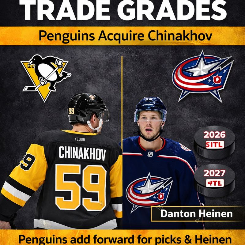 Trade Grades: Penguins Add Yegor Chinakhov - Vendetta Sports Media